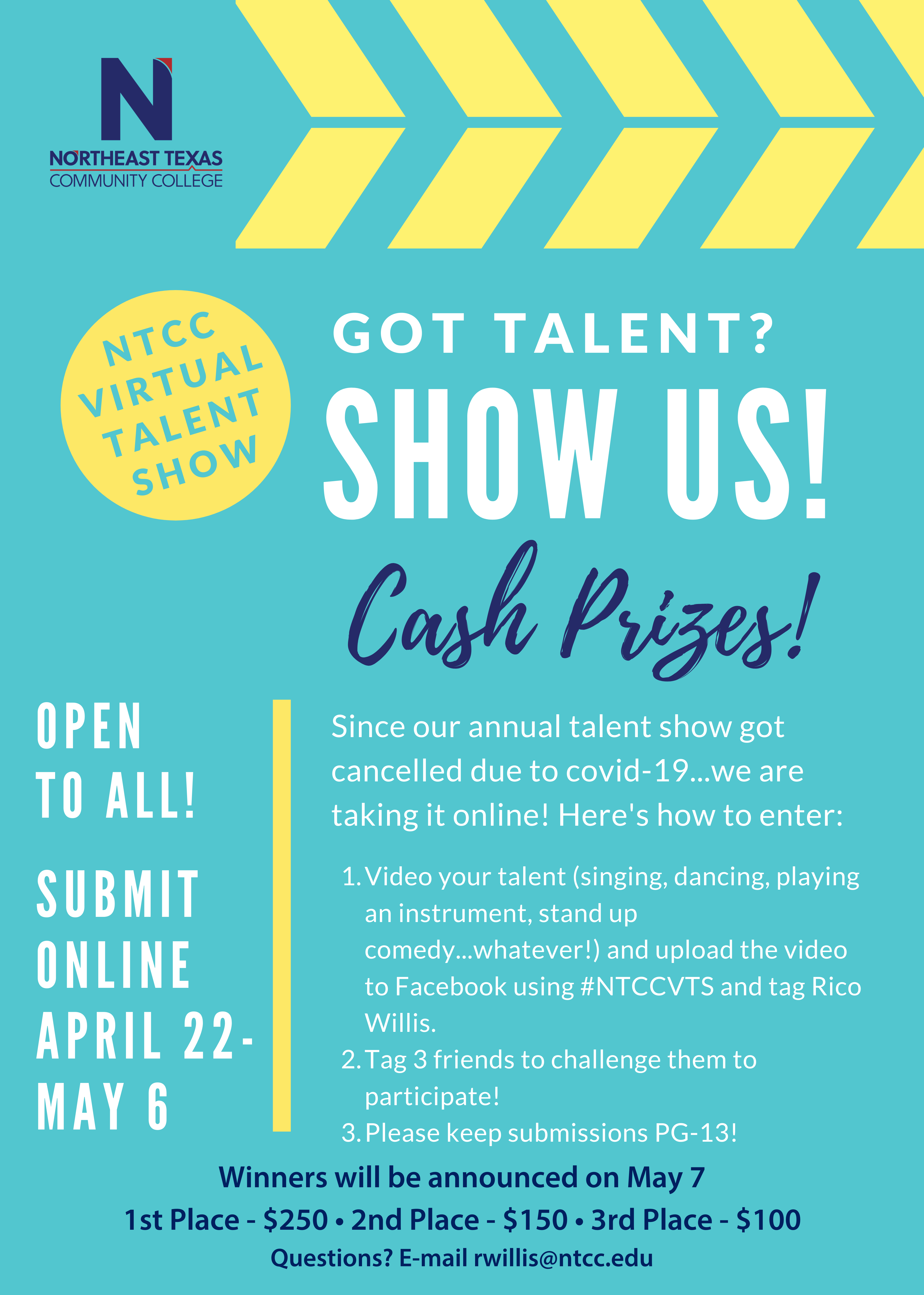 NTCC Talent Show Goes Virtual Northeast Texas Community College NTCC Talent Show Goes Virtual Northeast Texas Community College